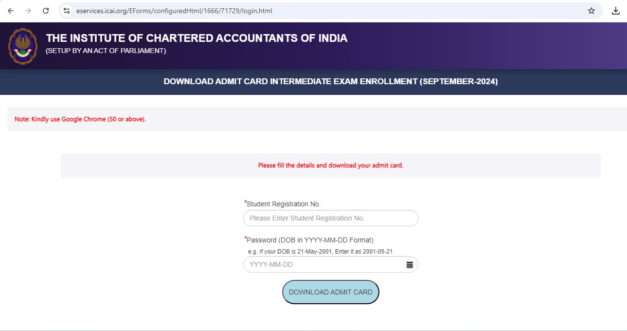 Download CA Intermediate Admit Card 2024, Check Exam Pattern, Reset ...